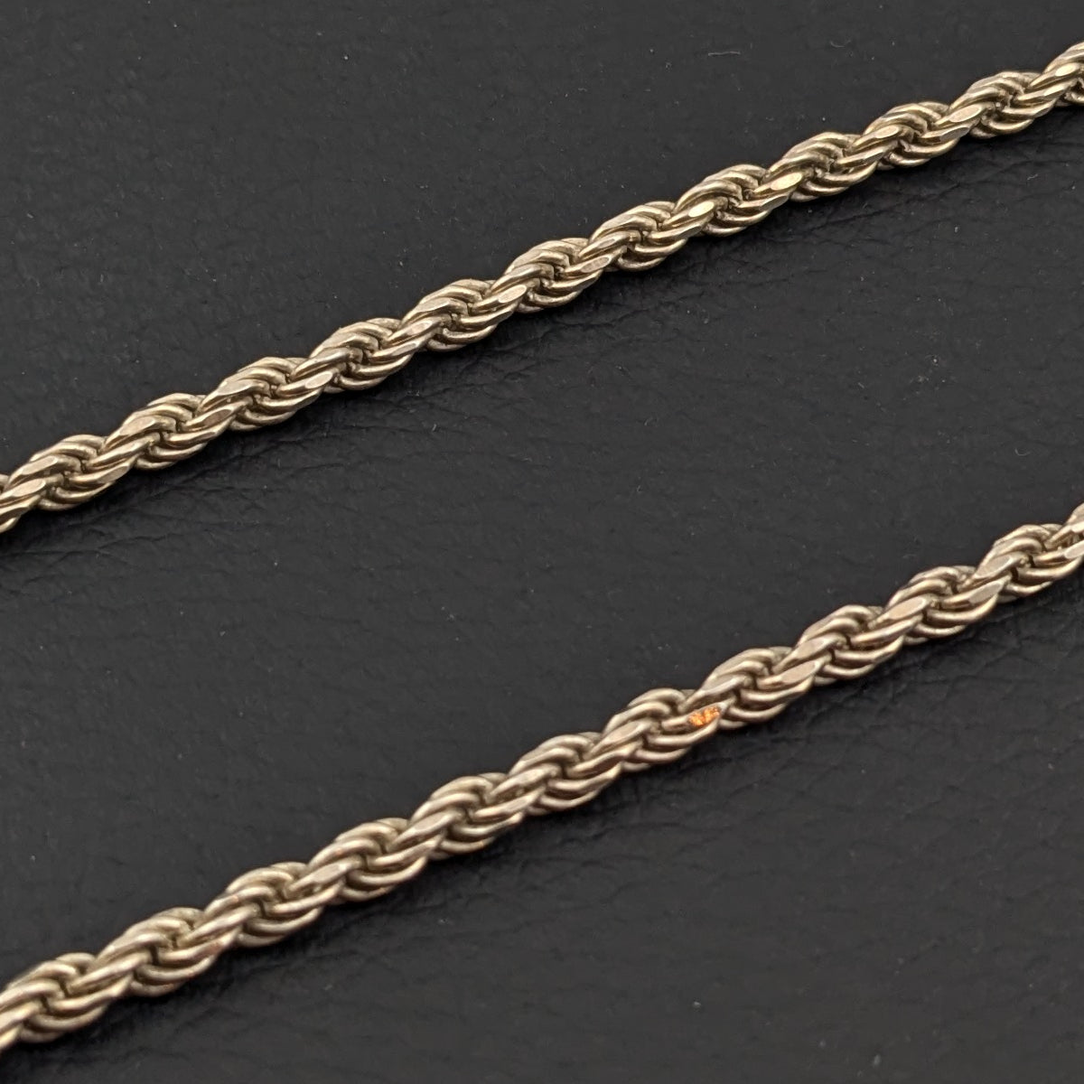 ヴィンテージ イタリアンシルバー925 ロープチェーンネックレス19g – defsilver