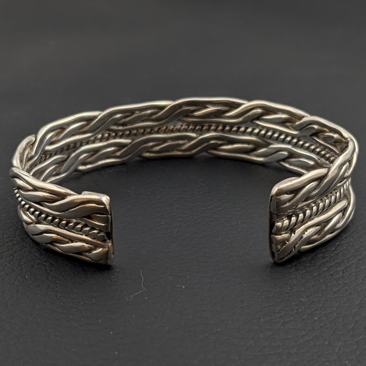 ヴィンテージ メキシカンシルバー925 ブレイデッド バングル 34g – defsilver
