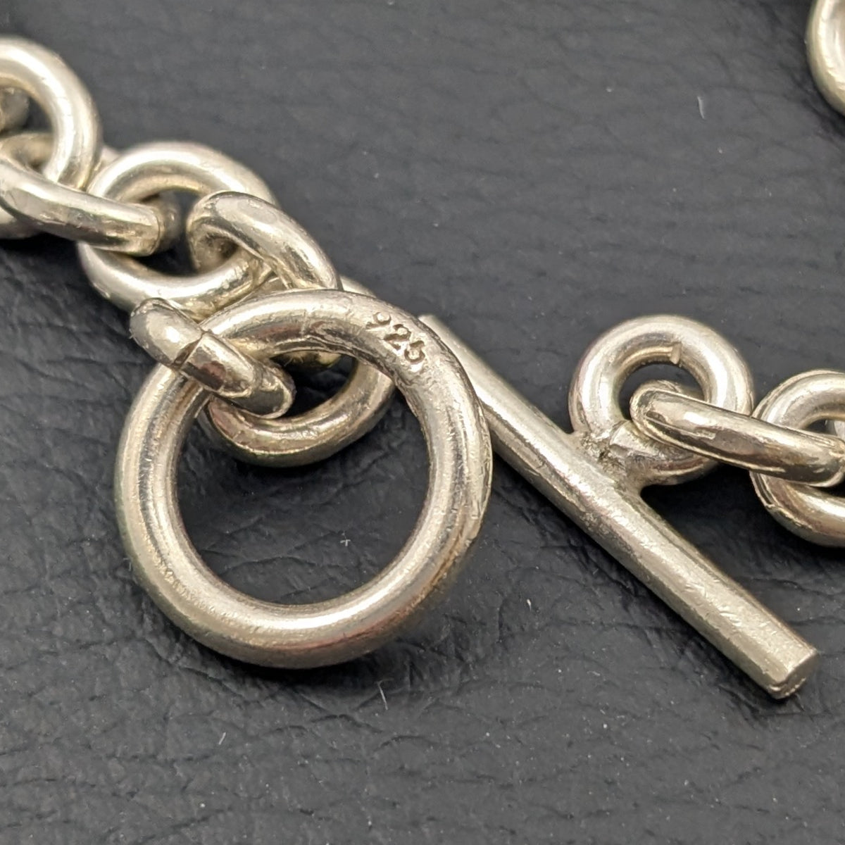 ヴィンテージ シルバー925 トグルケーブルチェーン ブレスレット35.5g – defsilver