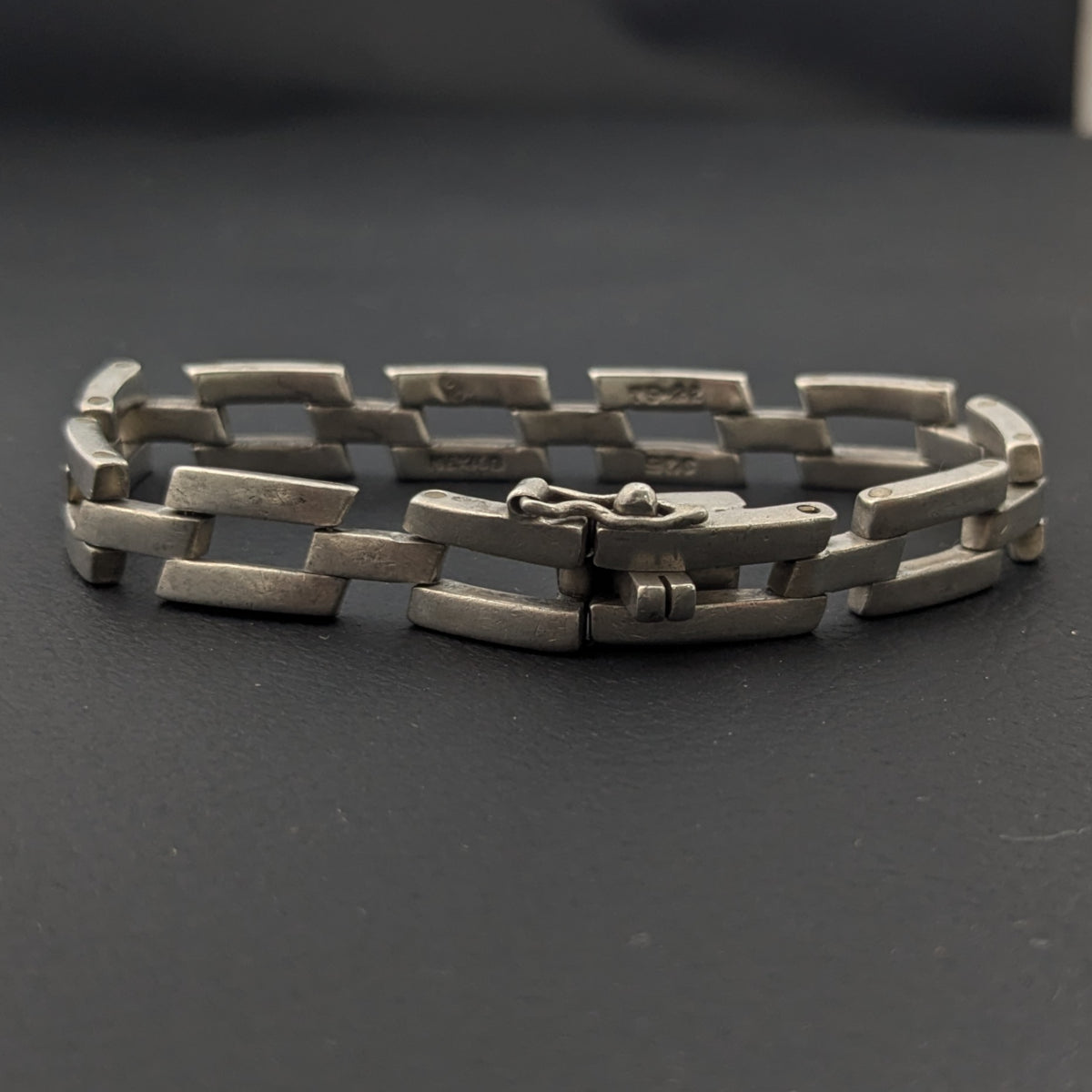 ヴィンテージ メキシカンシルバー925 パンサーチェーン ブレスレット 38.5g – defsilver